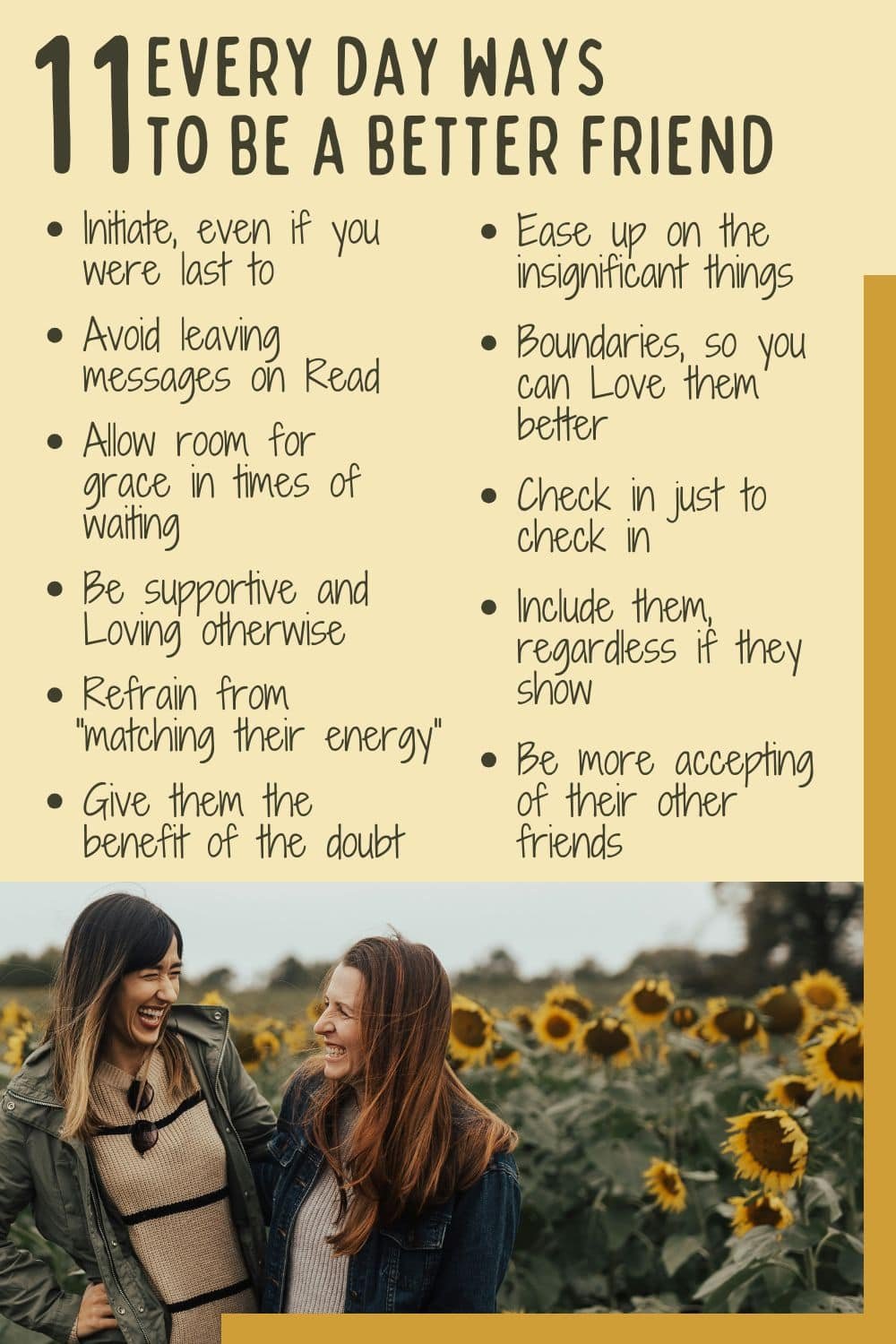 11 Every day ways to be a better friend